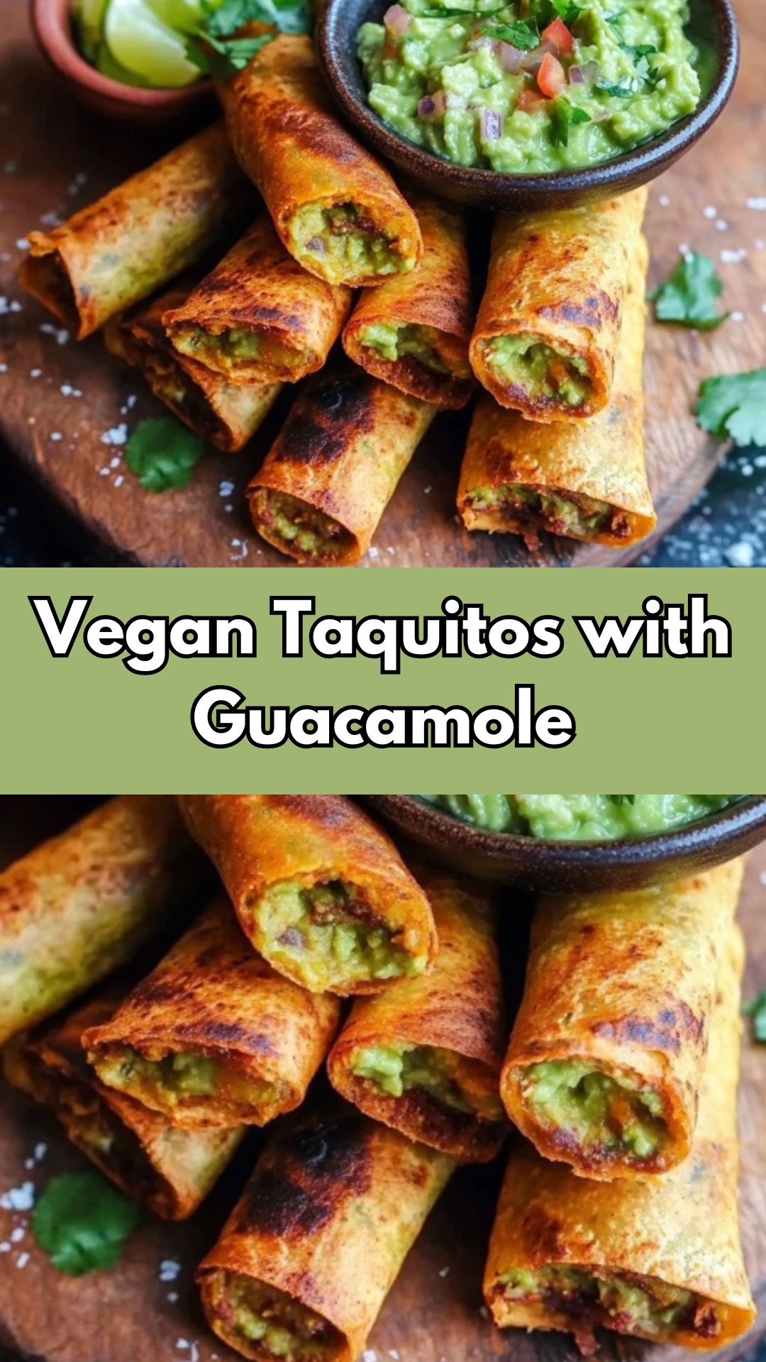 Vegan Taquitos with Guacamole - Easy homemade recipes