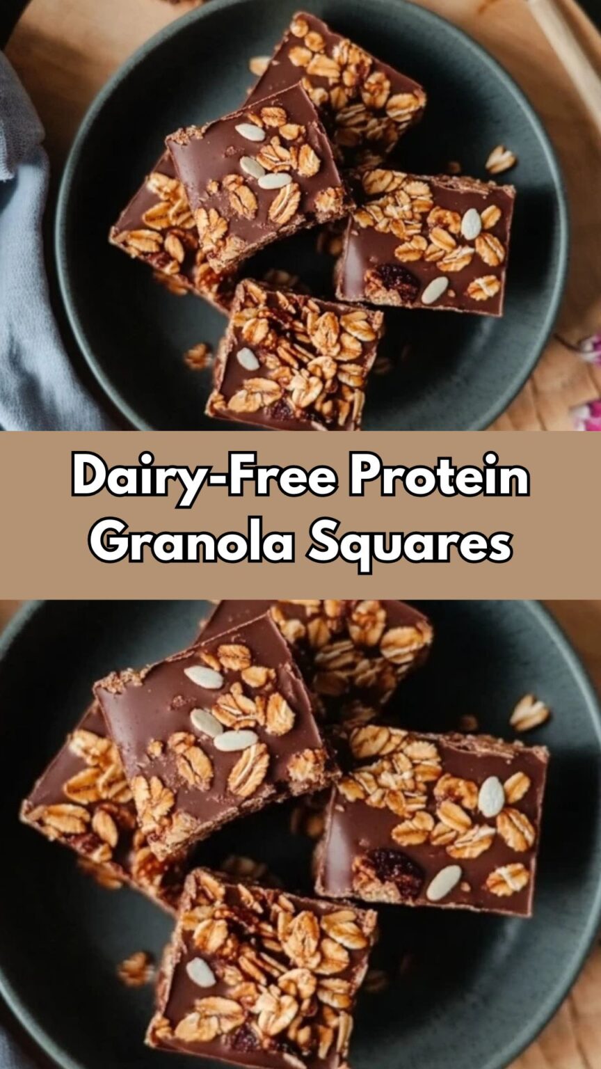 Dairy-Free Protein Granola Squares - Easy homemade recipes