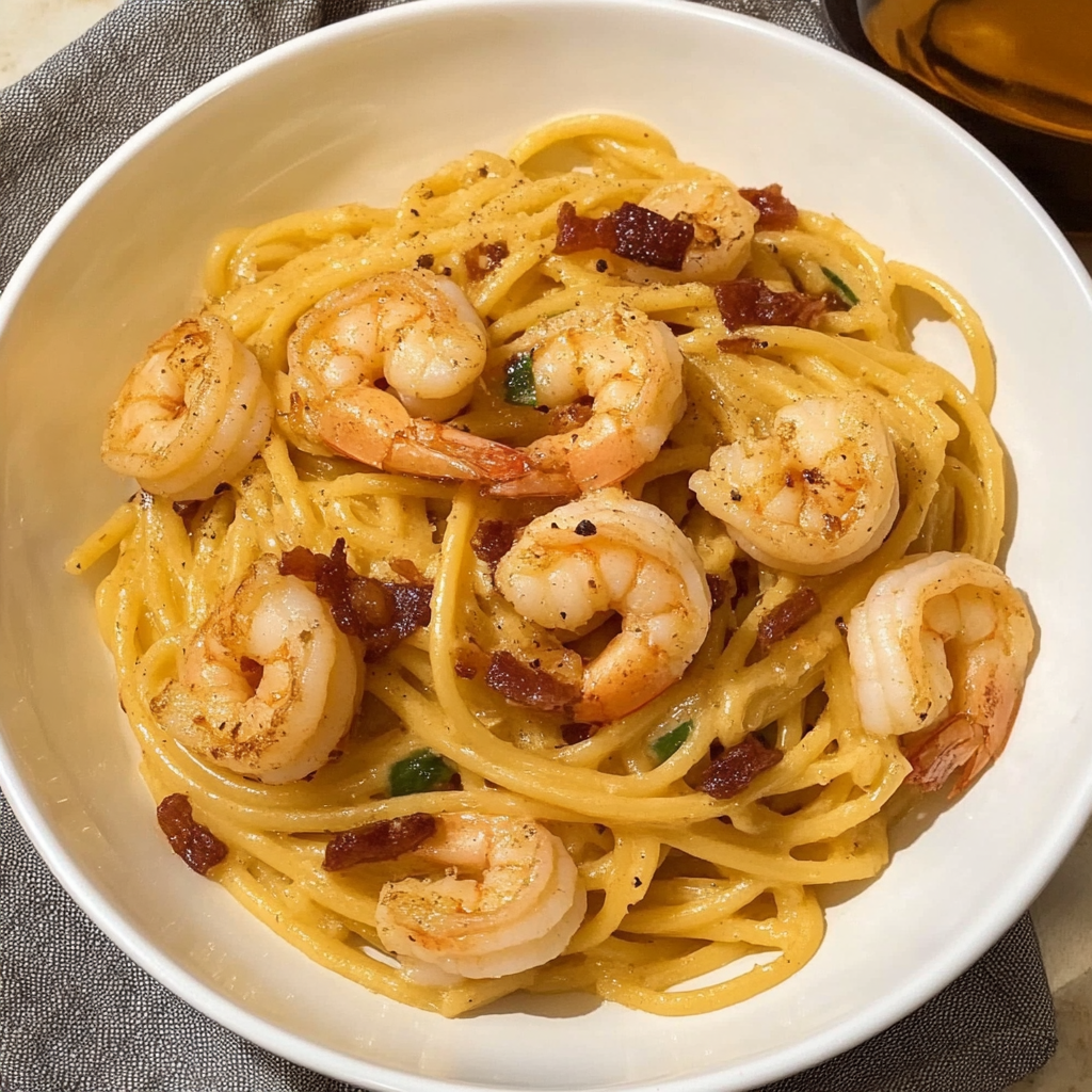Shrimp Carbonara Recipe - Easy homemade recipes