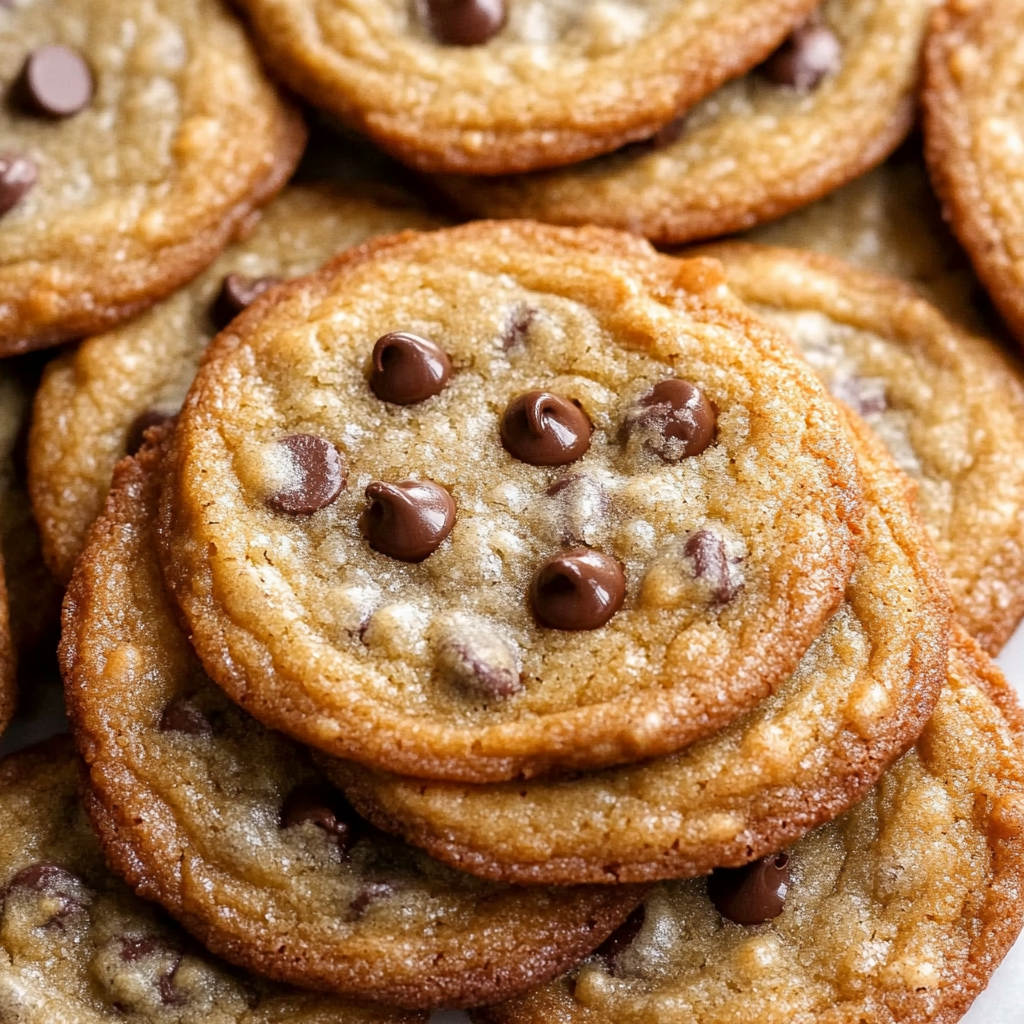 Thin Crispy Chocolate Chip Cookies - Easy homemade recipes