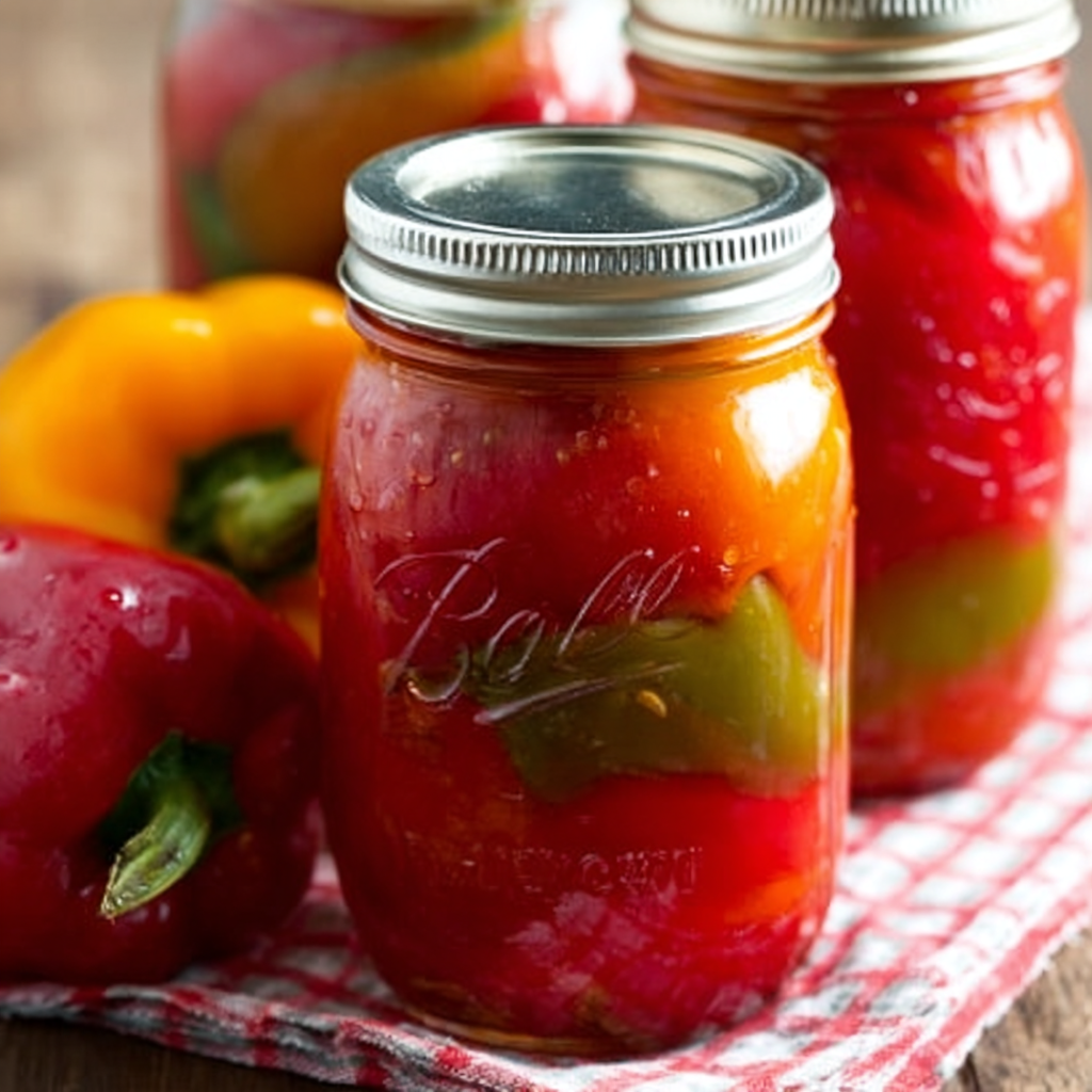 Marinated Canned Bell Peppers Recipe - Easy homemade recipes