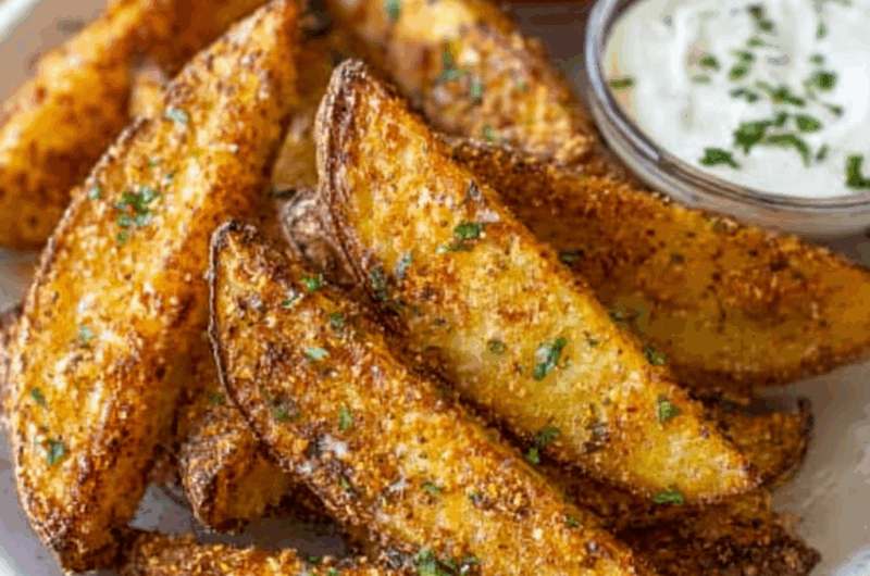 Crispy Baked Potato Wedges Recipe - Easy homemade recipes