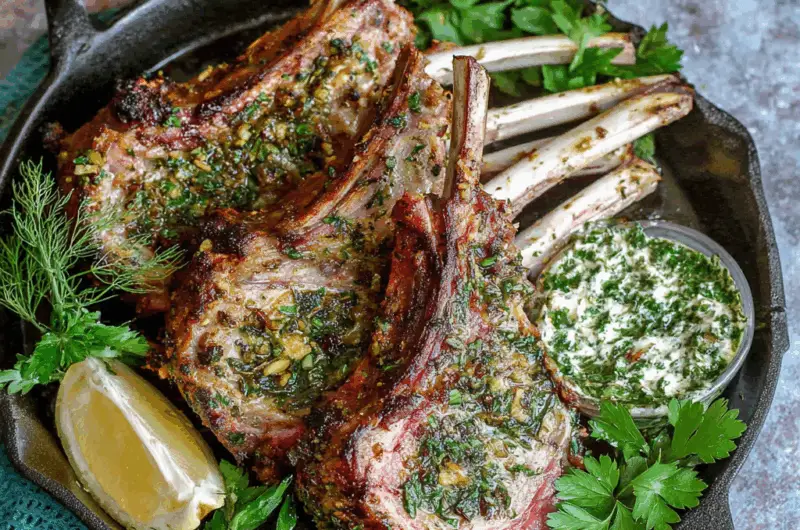 Roast Rack of Lamb with Garlic and Herbs - Easy homemade recipes