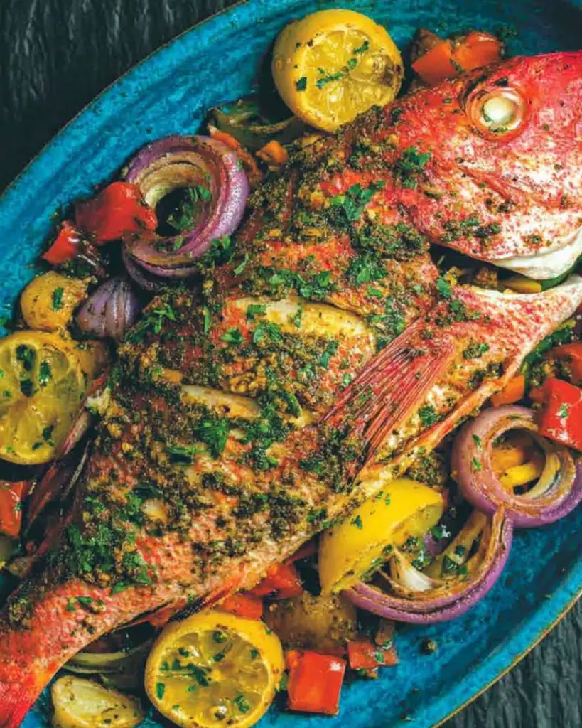 Mediterranean-Style Whole Roasted Red Snapper - Easy homemade recipes