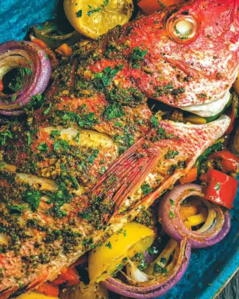 Mediterranean-Style Whole Roasted Red Snapper - Easy homemade recipes
