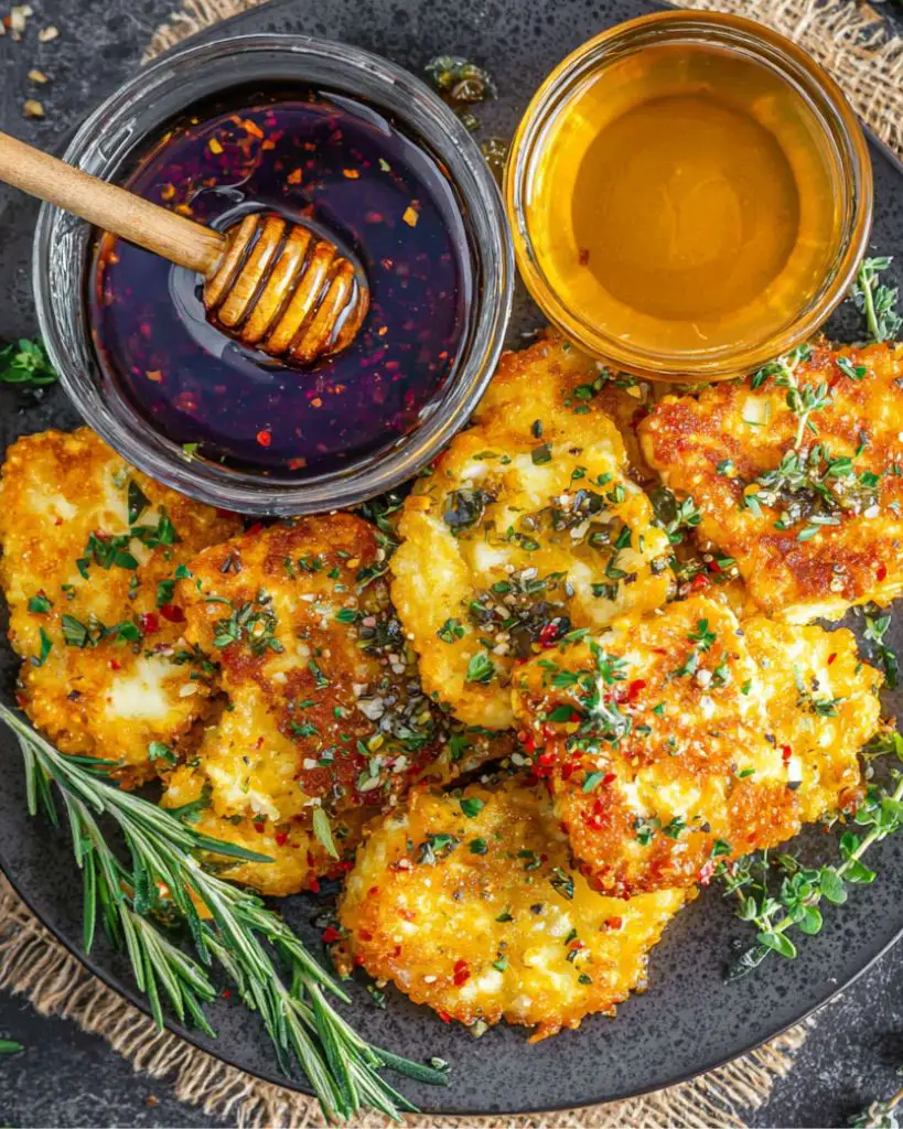 Easy Fried Halloumi with Warmed Honey - Easy homemade recipes