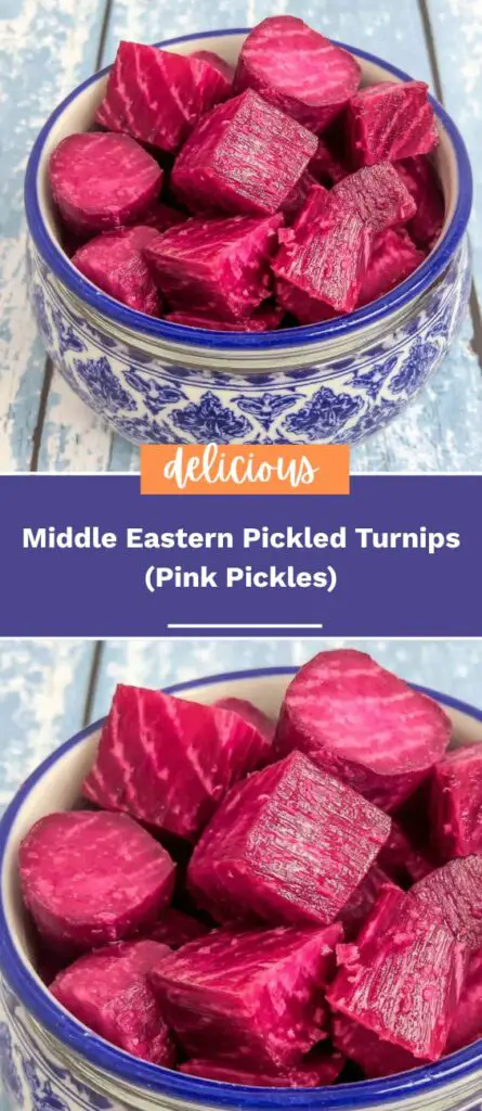 Middle Eastern Pickled Turnips (Pink Pickles) - Easy homemade recipes