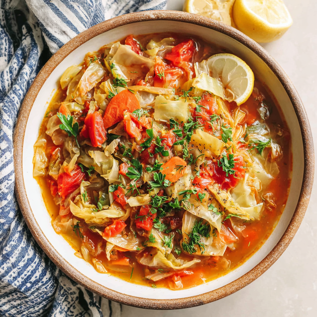 “Detox” Cabbage Soup with Turmeric and Ginger - Easy homemade recipes