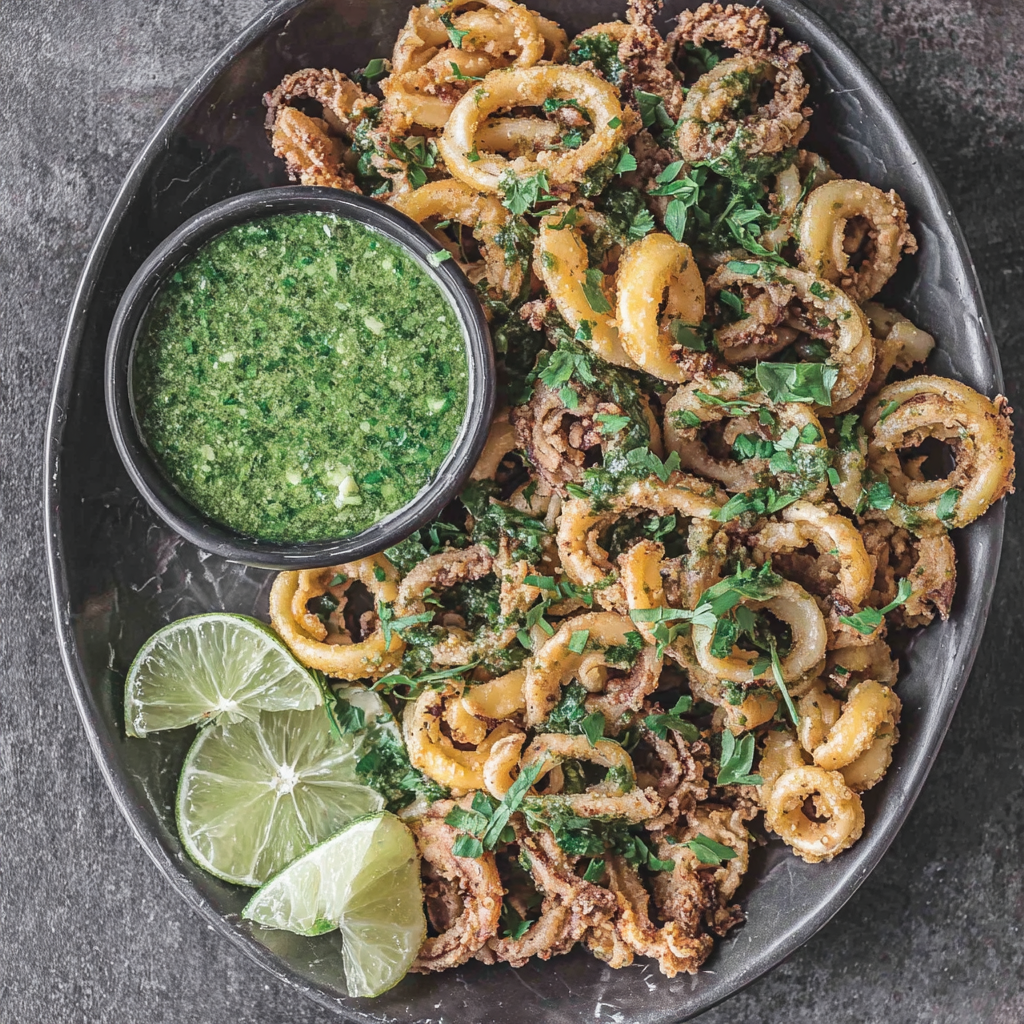 Easy Calamari Recipe with Garlic Lime Sauce - Easy homemade recipes