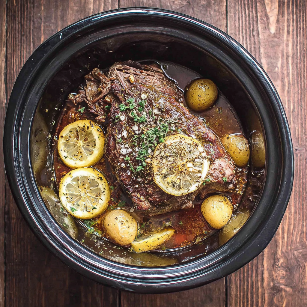 Greek Boneless Leg of Lamb (Slow Cooker) - Easy homemade recipes