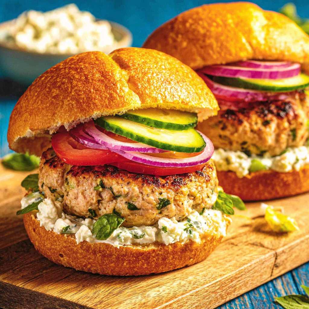 Greek Turkey Burgers - Easy homemade recipes