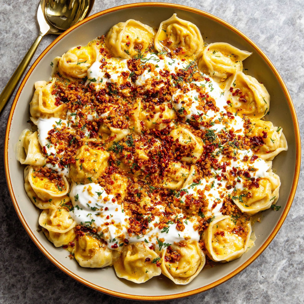 Manti (Turkish Dumplings) with Garlicky Yogurt and Spiced Oil - Easy ...