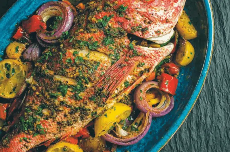 Mediterranean-Style Whole Roasted Red Snapper - Easy homemade recipes