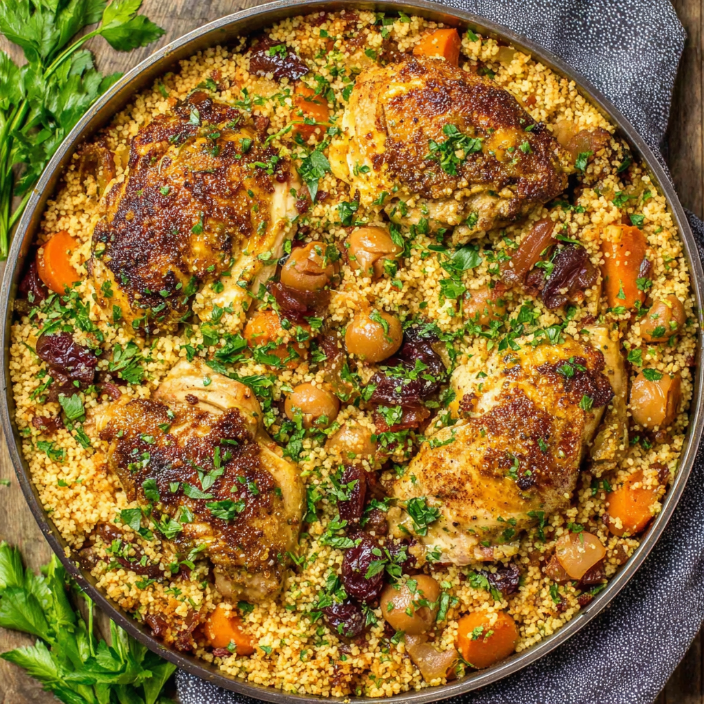 Moroccan-Inspired Chicken Couscous - Easy homemade recipes