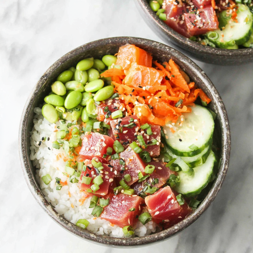 Poke Bowls (Hawaiian-Style Ahi Tuna Bowls) - Easy homemade recipes
